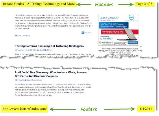 How to Remove or Change Headers And Footers When Printing In Internet ...